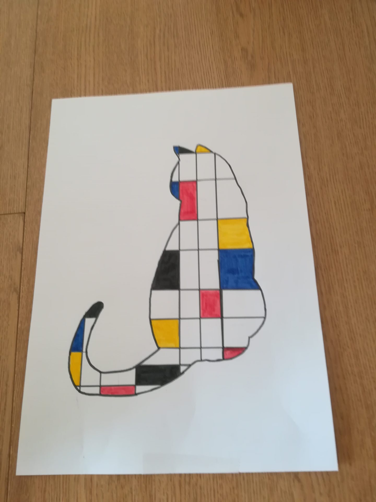 Art Visuel CM…A la manière de Piet Mondrian – Ecole St Pierre – Teillé