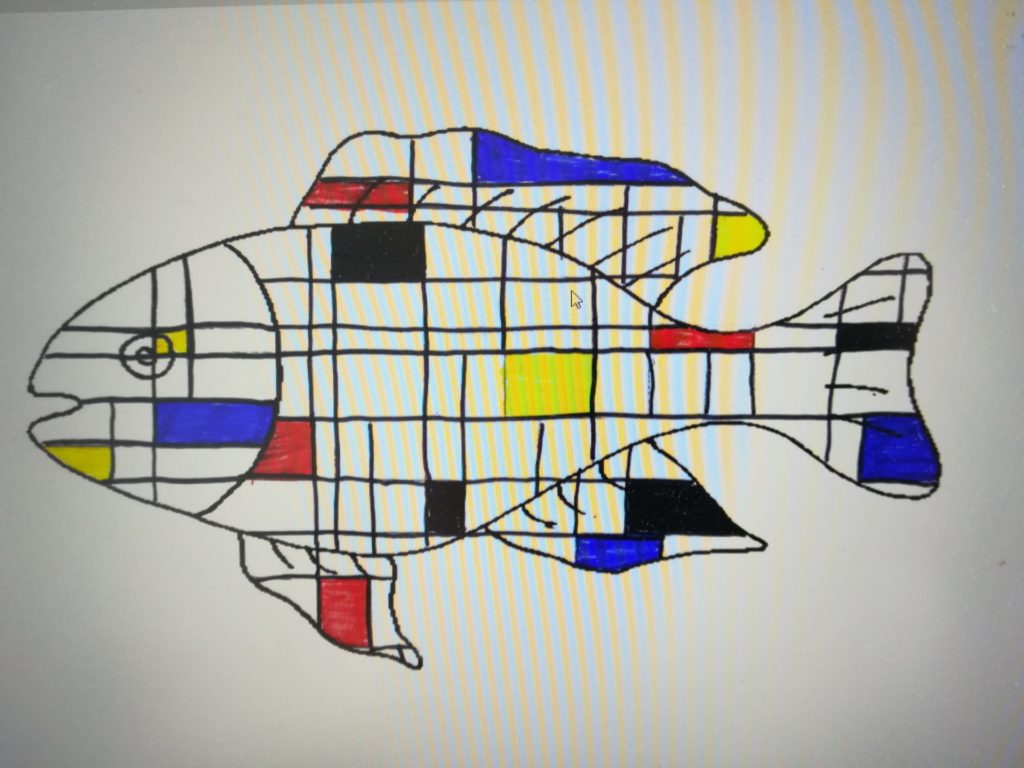 Art Visuel CM…A la manière de Piet Mondrian – Ecole St Pierre – Teillé